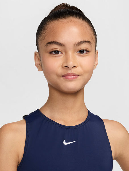 Youth Nike Gymnastics Navy Strappy Performance Leotard | GK Elite