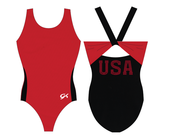 Red Mesh Back Leotard - Training Leos | GK – GK Elite Sportswear